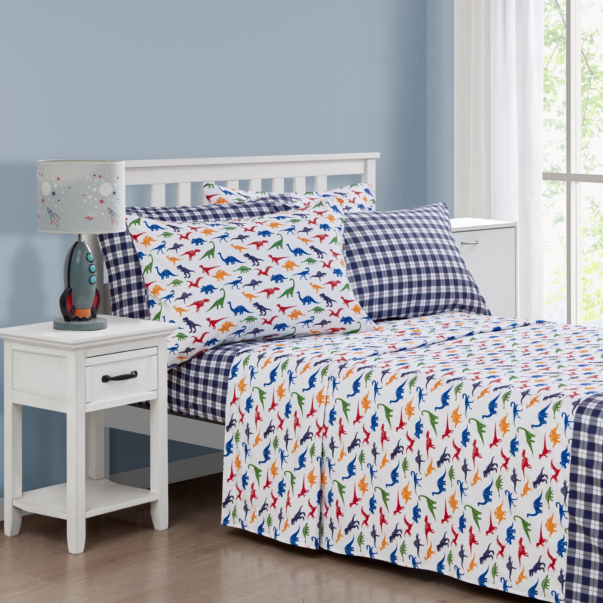 Dino Fun Multi 4 Piece Twin Sheet Set